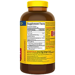 Nature Made Fish Oil 1000 mg Softgels, Fish Oil Supplements, Omega 3 Fish Oil for Healthy Heart Support, Omega 3 Supplement with 320 Softgels, 160 Day Supply