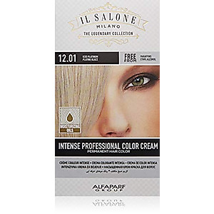 Il Salone Milano Permanent Hair Color Cream - 12.01 Iced Platinum Hair Dye - Professional Salon - Premium Quality - 100% Gray Coverage - Paraben Free - Ethyl Alcohol Free - Moisturizing Oils