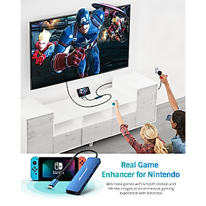 Hiearcool USB C Hub, MacBook Pro Adapter USB C Dongle, 7 in 1 USB C to HDMI Multi-port Adapter Compatible for USB C Laptops Nintendo and Other Type C Devices (Midnight Blue+Rose Gold)