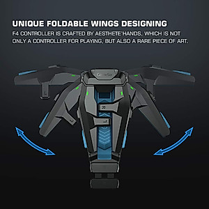 GameSir Mobile Game Controller F4 Falcon, Zero Latency Foldable Gaming Trigger, Plug and Play Mobile Trigger for Pubg, Knives Out, Rules of Survival, Call of Duty for Android and iOS Phone