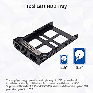 Syba 8 Bay Tool Less Tray Hot Swappabe 2.5" 3.5" SATA Non Raid External USB 3.0 Enclosure SY-ENC50119
