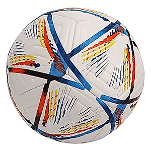 Keenso Colorful Soccer Ball, Nylon Winding Yarn Durable Adult Soccer Ball for Lawn (15~16cm / 5.91~6.3in)