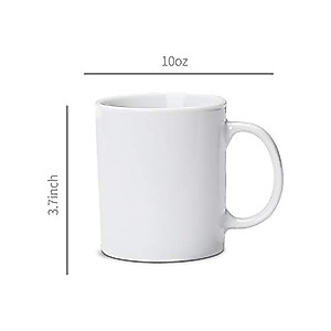 AmazonCommercial 12-Piece Porcelain, 10 Oz. Gourment Coffee Mug Set, White