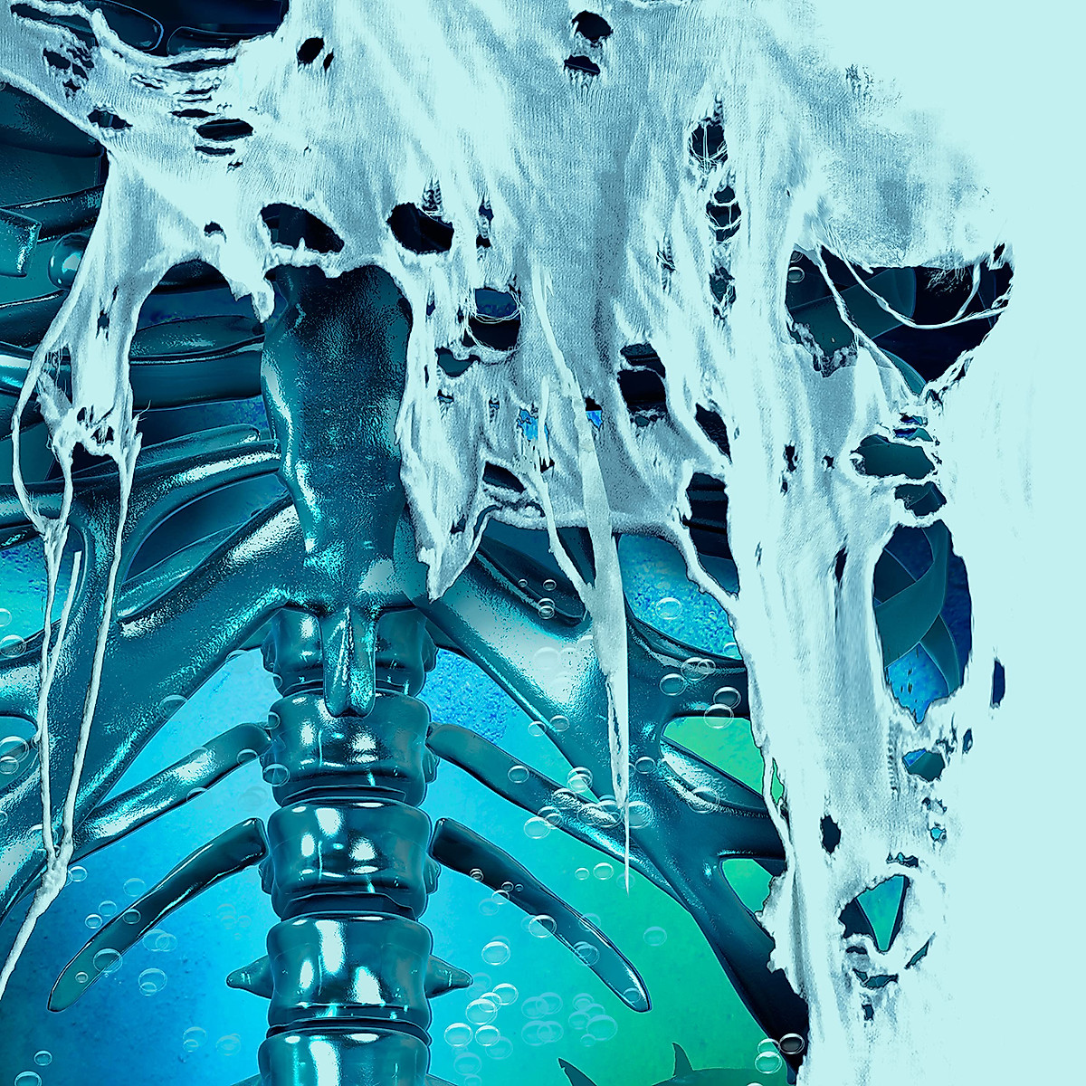 Rattlin Jack Men's Long Sleeve Fishing Shirt UV Protection WaterBones XL Lt.Blue