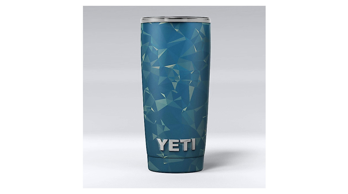 Design Skinz Blue Geometric V10 - Yeti Cooler Wrap