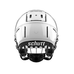 Schutt F7 2.0 Collegiate Football Helmet, ROPO DW NB VC Facemask Attached, Large, White