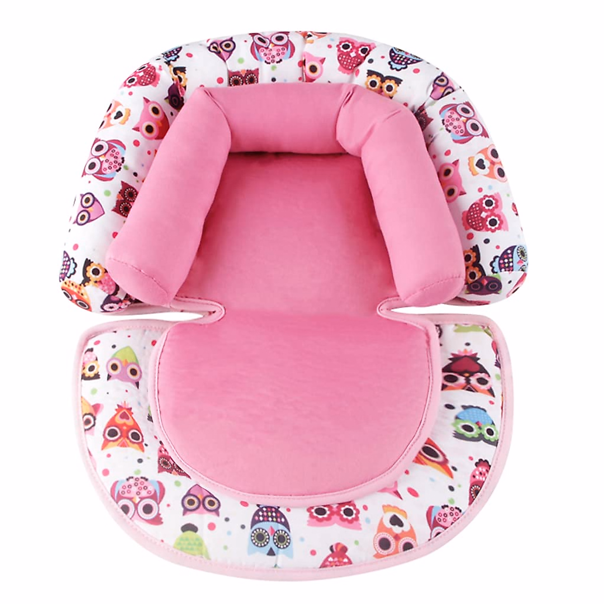 AIPINQI Baby Head Support for Car Seats, 2-in-1 Toddler CarSeat headrest Insert Cushion Soft Head Support Pillow Cushion for Newborn,Pink