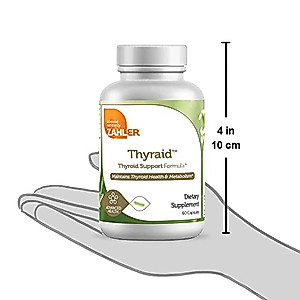 Zahler Thyraide, Thyroid Support Supplement with Iodine and L-Tyrosine, Helps Maintain Thyroid Health & Metabolism, Certified Kosher, 60 Capsules