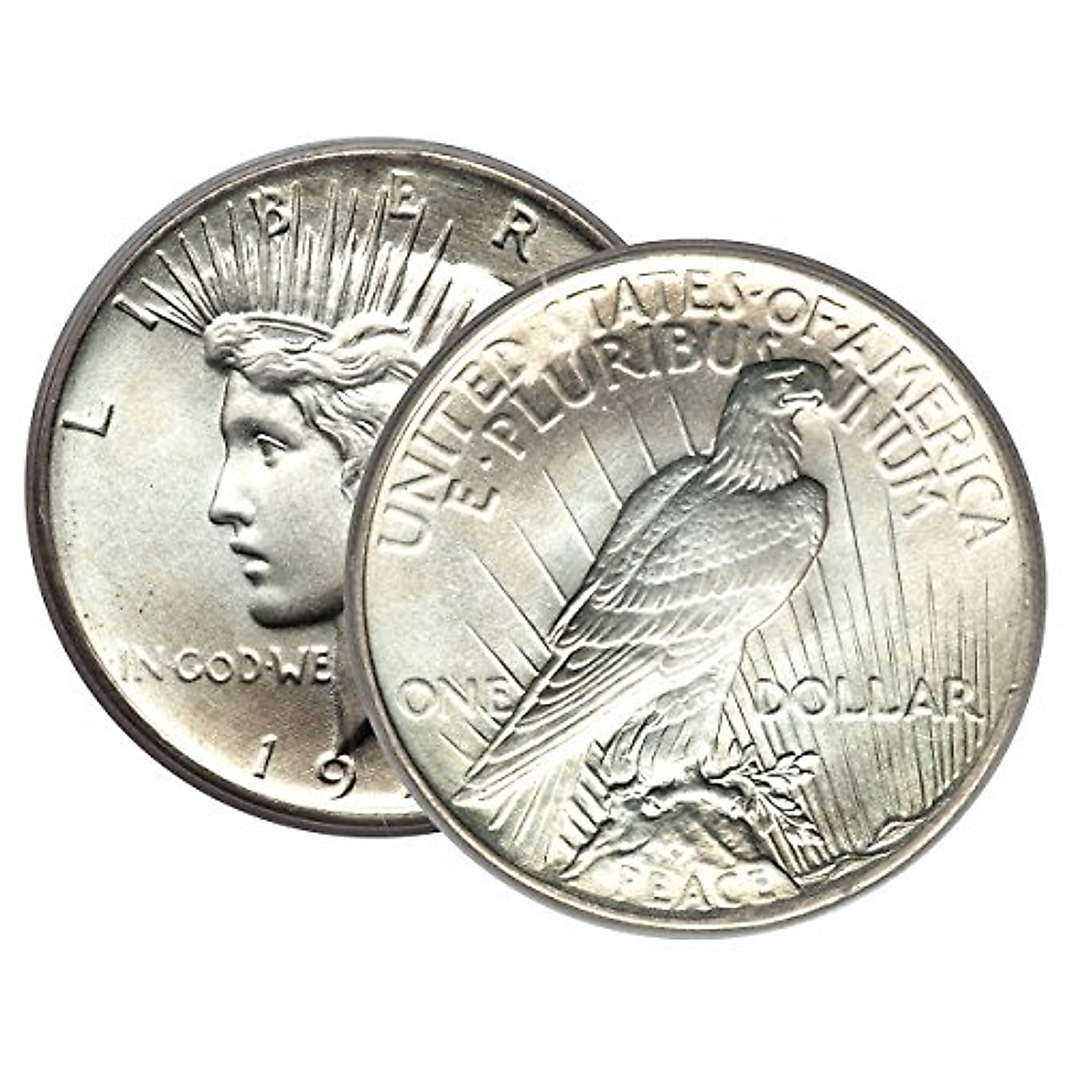 1 - Peace Silver Dollar 1920's Dated Dollar Circulated