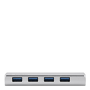 Belkin USB 3.0 to USB-C 4 Port Hub + USB-C Cable - USB C Hub W/ Micro-B Cable - 5W Powered USB Hub - Docking Station - Macbooks, Google Chromebook Pixel & Standard USB A Devices - With USB C Cable