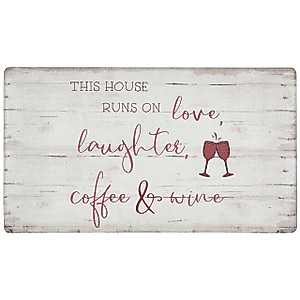 SoHome Cozy Living Anti-Fatigue Kitchen Mat for Floor, Cushioned Kitchen Runner Rug, Non Slip, Easy Wipe Clean, 1/2 Inch Thick Kitchen Mats, 20" x 36" Red Wine