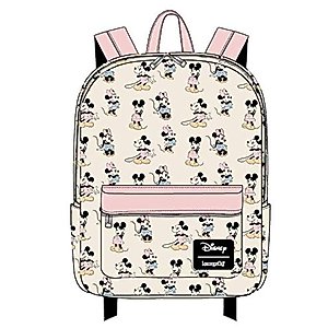 Loungefly Pastel Minnie Mickey Nylon Backpack Standard