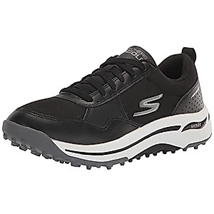 Skechers Men's Arch Fit Golf Shoe Sneaker, Black/White, 12