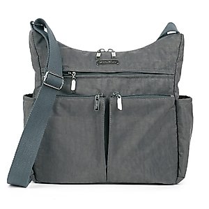 MHCNLL Anti Theft Crossbody Purse RFID Women Nylon Waterproof Lightweight Shoulder Bag (Dark Gray)