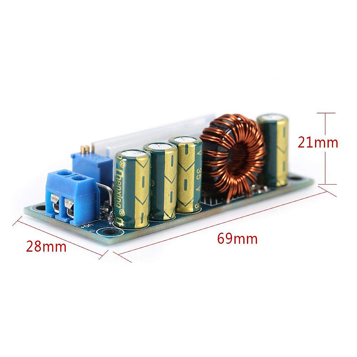 Step Up/Down Converter, 10A Fuse Boost/Buck Converter Module DC-DC 5V-30V to 0.5V-30V for Powering Speaker Audio Amplifier