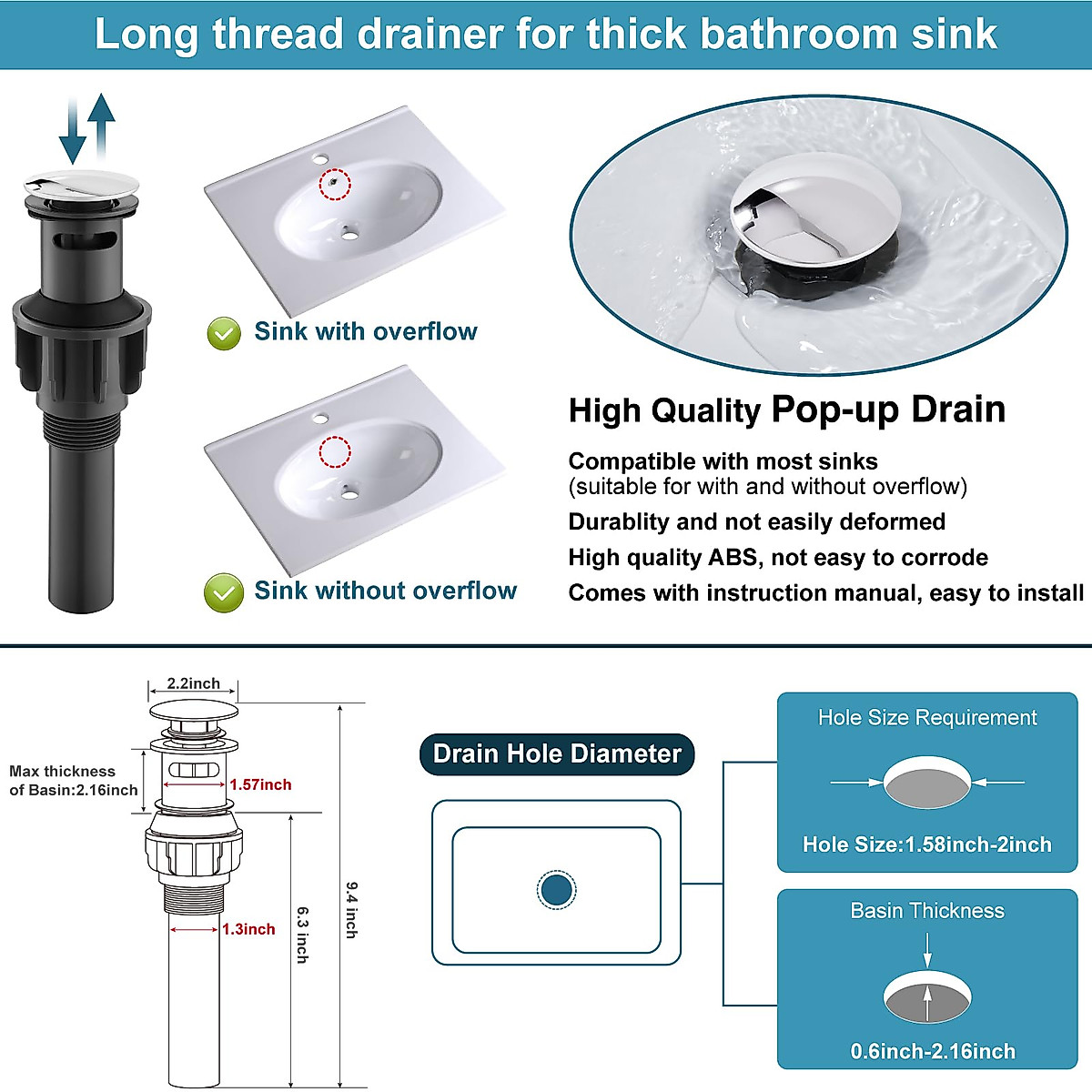 Midanya Bathroom Sink Faucet Waterfall Spout Single Handle 1 Hole Deck Mount Mixer Tap Lavatory Vanity Vessel Faucet Commercial with Pop Up Drain,Short, Polish Chrome