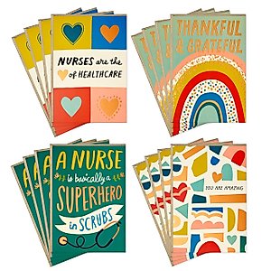 Hallmark Thank You Cards Assortment, Nurses are Superheros (16 Thank You Notes with Envelopes) for Nurses Day, Caregivers, RN, LPN, Travel Nurse, Healthcare Workers