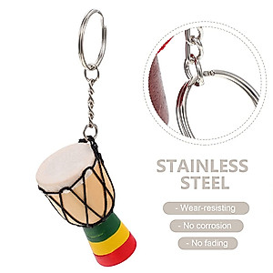 1 Set Djembe Pendant Bag Pendant Keychain Pendants Drum Keychain Neck Hanging Decor Car Pendant Drum Shape Necklace Drum Necklace Hanging Key Hanging Decors Drum Shape Keychain