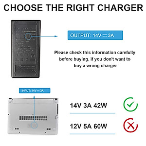 ARyee 14V 3A AC Adapter Power Charger Compatible with Samsung S27a350h S20D340H S20D340HY S22D300BY S22D300HY S22D300NY S22D340HY S24D300HL S24D340H S24D340HL TFT LCD Monitor(6.0 X 4.4mm)