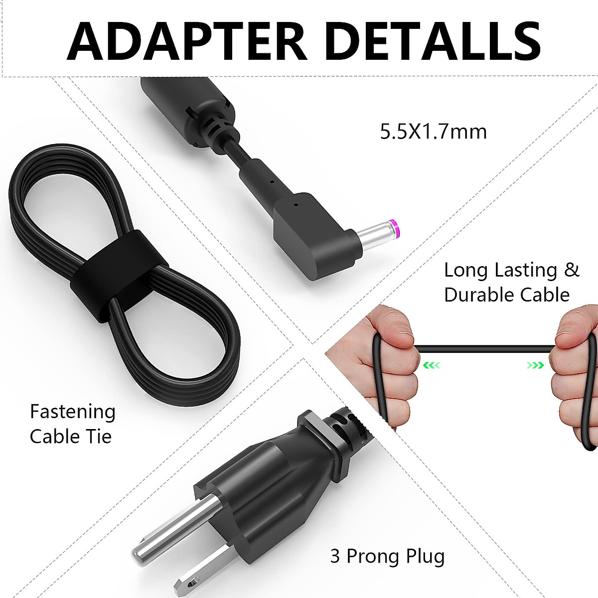 135W AC Charger Fit for Acer Nitro 5 Laptop Adapter