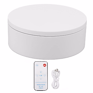 Jiawu Rotating Display Stand, Quiet Motorized Rotating Display Stand, 360° Display Photography Turntable, Adjustable Speed Tray with Remote Control, 3 KG Load Capacity for Products Shows (13cm/5in)