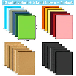 DWIYITTN 24 Pack Blank Journals Bulk, A5 Unlined Notebook with 80 gsm Thick Paper, 8.3x5.5 Inch, 60 Pages Each for Kids, Students, Gifts and Office