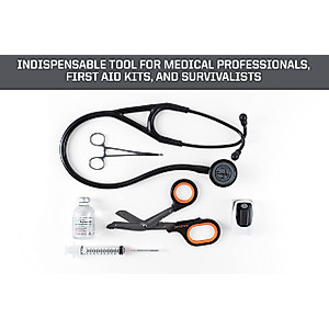 Professional-Grade Emergency Trauma Shears by PYRSIVA MEDICAL | Durable Titanized Blades, Rubberized Grips | For Nurses, EMTs, paramedics, physicians and vets