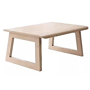 NOODCO Folding Bamboo Meditation Table Vintage Japanese Style Coffee Or Tea Low Floor Table, Minimalist Altar Small Snack Table Floor Sitting (Color : Natural Color)