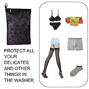TENRAI 3 Pack (3 Medium) Delicates Laundry Bags, Bra Fine Mesh Wash Bag, Use YKK Zipper, Have Hanger Loops, Zippered, Protect Best Clothes in The Washer (Black)