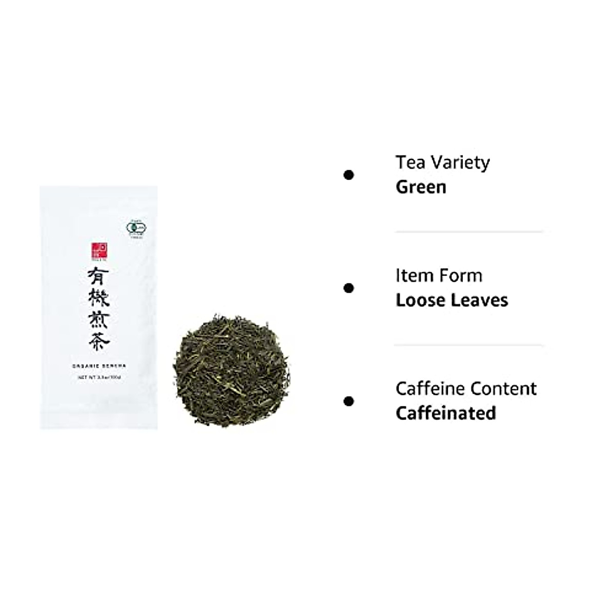 Ocha & Co. Organic Sencha - Loose Leaf Japanese Green Tea - High Grade Sencha Green Tea - Mild, Rich & Refreshing Premium Tea, 100g/3.5oz.