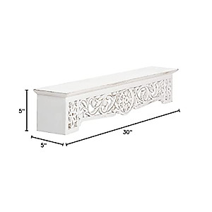 Habitat Fetco Morris White 30-in. Ledge Shelf