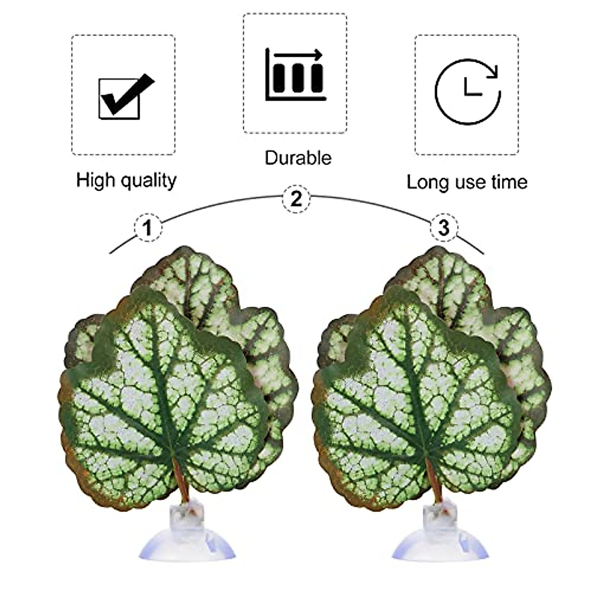 iplusmile Betta Fish Leaf Hammock- 2Pcs Aquarium Betta Fish Leaf Pad Fish Tank Resting Leaf with Suction Cups Hammock Breeding Bed for Beta Tank Decorations Green