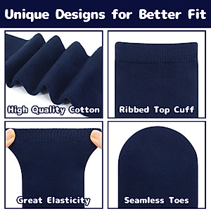 Kids' Long Knee High Socks - School Socks for Boys & Girls, Ages 6-8