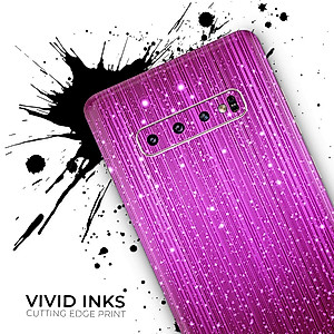 DesignSkinz Abstract Pink Neon Rain Curtain Protective Vinyl Decal Wrap Skin Cover Compatible with The Samsung Galaxy S20 (Screen Trim & Back Glass Skin)