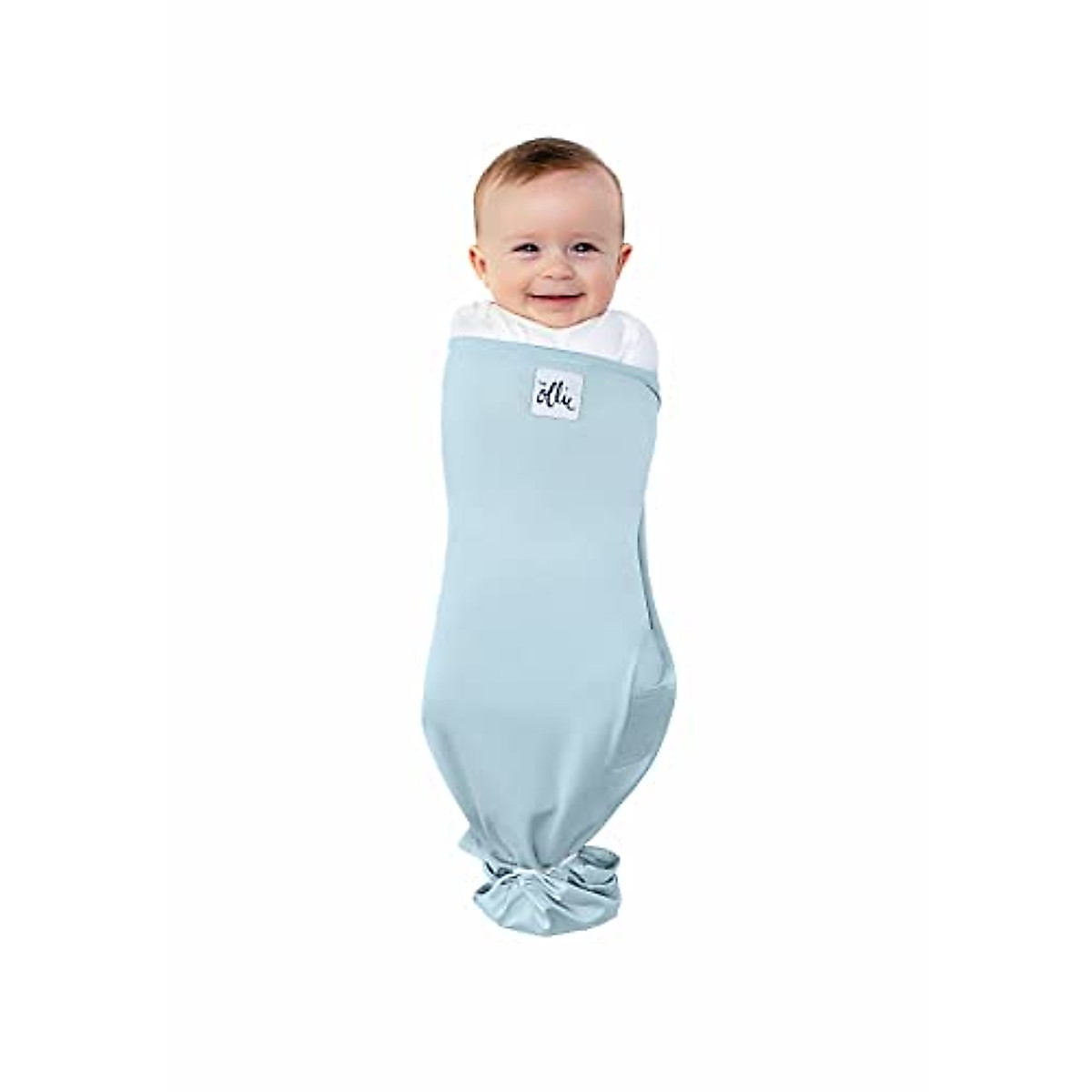 The Ollie Swaddle - Helps to Reduce The Moro (Startle) Reflex - Made from a Custom Designed Moisture-Wicking Material (Sky)