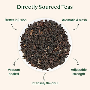 VAHDAM, Darjeeling Tea Leaves From Himalayas 170+ Cups (340g/12oz) Pure Unblended Darjeeling Black Tea, FTGFOP1 Grade Loose Leaf Tea | Packed & Shipped Direct From Source In India