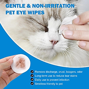 OPULA 300Pcs Dog Eye Wipes + 300Pcs Dog Ear Cleaner Wipes