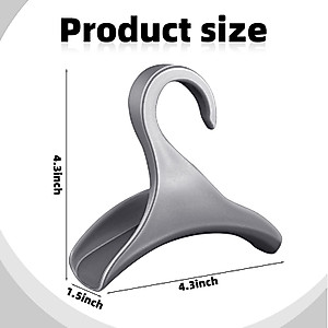 Maitys 18 Pcs Purse Hanger Hook Acrylic Bag Hanger Handbag Tote Bag Rack Holder Closet Organizer Storage for Backpacks Tote Holder Over The Closet Rod Hook for Storing Handbags Satchels (Gray)