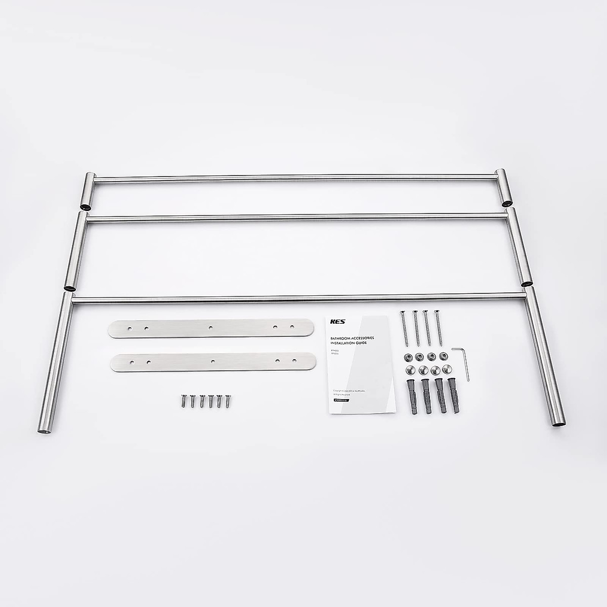 KES Bath Towel Bar 30 Inch 3-Tier Bathroom Towel Rack Wall Mount SUS304 Stainless Steel Brushed Finish, BTH202S75-2