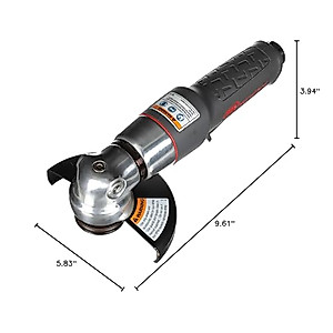 Ingersoll Rand 3445MAX Air Angle Grinder/Cutoff Tool, 4.5" Wheel, 12,000 rpm, 0.88 hp, 5/8"-11 Thread, Rear Exhaust