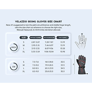 VELAZZIO Eco Gray Ski Gloves - Red, M