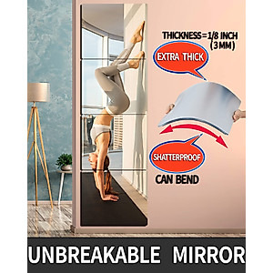 Shatterproof Full Length Mirror,Unbreakable Mirror for Kids,Full Body Mirror for Wall,Extra Thick 1/8",1Pcs 8"x8",Made of Frameless Plexiglass Acrylic Plastic,Wall Mounted for Home Gym,Bedroom,Door