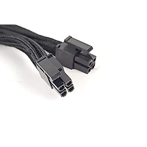 SilverStone Technology PP06 Black Sleeved PSU Cable for One EPS/ATX 12V 8-pin Adapter 550mm Long, SST-PP06B-EPS55