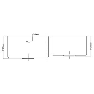 Dawn SRU301616R Undermount Small Corner Radius Double Bowl Sink, Polished Satin