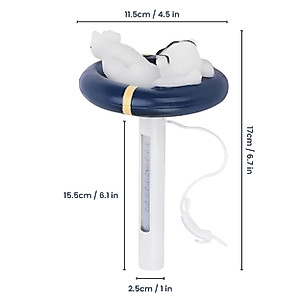 Generic Floating Pool Temperature Thermometer | Easy Read Water Temperature Outdoor & Indoor | Adorable Polar Bear Shape Design Water Thermometer for Swimming Pools Hot Tubs & Spas
