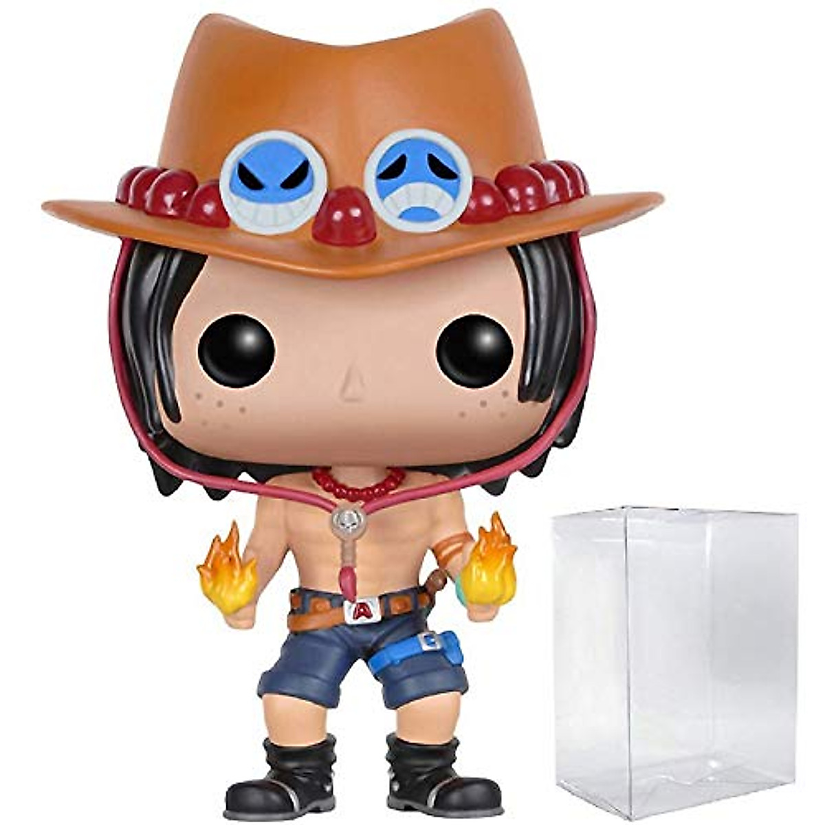 POP One Piece - Portgas D. Ace Funko Pop! Vinyl Figure (Bundled with Compatible Pop Box Protector Case) Multicolor 3.75 inches