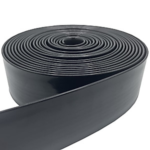 LukLoy 2" Wide Vinyl Straps for Patio Chairs Repair 20ft Long Patio Garden Furniture Replacement Straps with 20 Rivets, Black