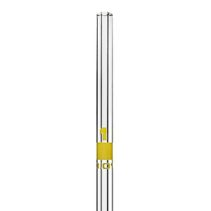 EISCO Serological Pipette, 1ml - Class B, Tolerance ±0.010ml - Blue Graduations - Color Code, Yellow - Calibrated for Delivery to Jet - Borosilicate Glass