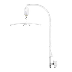 HLEEDUO 26 in Crib Mobile arm,Crib Mobile Motor can Adjustable Volume，Baby Mobile with 3 moeds(Rotating&Music,Rotating only,Music only),Music Box Play 12 lullabies，Mobile arm for Crib