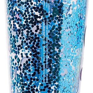 Silver Buffalo Sanrio Hello Kitty and Friends Cinnamoroll Hearts and Cherries Plastic Confetti Cold Cup with Lid and Straw, 32 Ounces